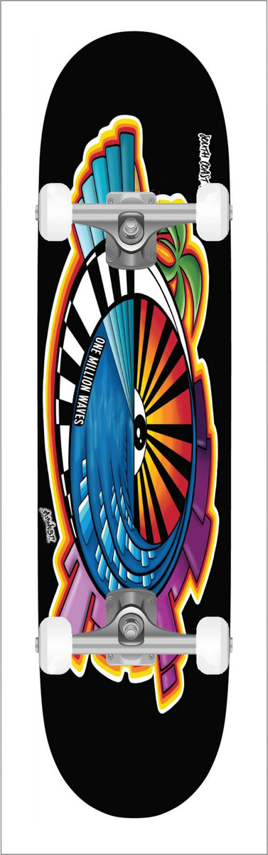 8’ Complete Skateboard, 'One Million Waves' Design – South Coast ...